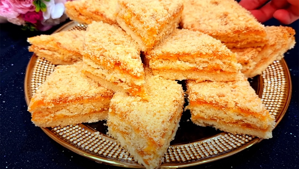 Gyors és egyszerű recept egy 15 perces, lekváros morzsás süteményhez ...